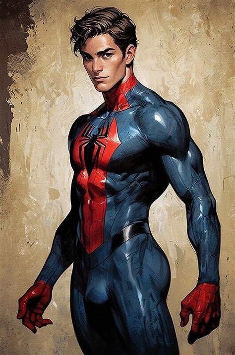 Spiderman In His Beautiful Suit Gay Homoerotic Comics Heros 8x11