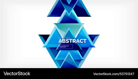 Abstract Background Colorful Triangles With 3d Vector Image