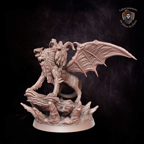 3d Printable Chimera By Lubart Miniatures