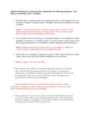 Fallacies Of Weak Induction Assignment Musa Docx Identify The Fallacies Of Weak Induction