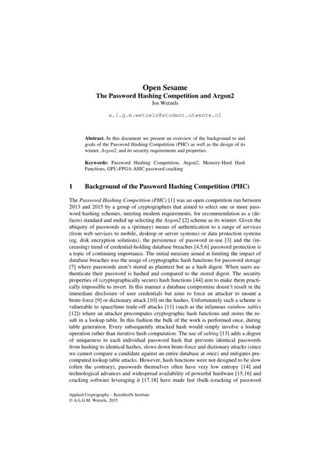 Pdf Open Sesame The Password Hashing Competition And Argon2 Pdf Open Sesame The Password Hashing Competition And Argon2