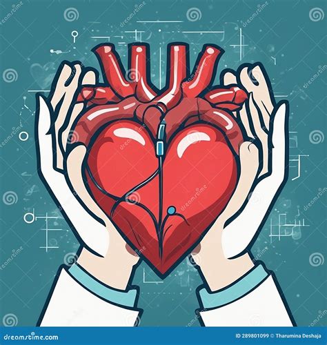 Heartfelt Transformations AI Generated Art For World Heart Day Stock Illustration