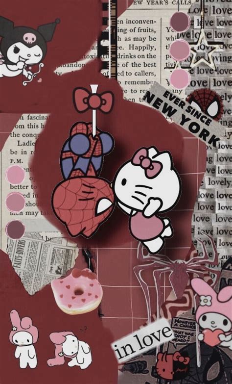 Dibujo De Hello Kitty Y Spiderman ☺️🏩💒 ️‍🩹🖇️🩵