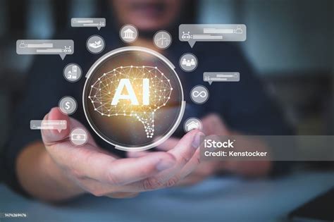 스마트폰 인텔리전스 Ai에서 챗봇을 사용하는 사업가 Ai 인공 지능 기술 및 Ai 응용 프로그램 Ai 채팅 및 제어 기술을 사용하는 사람들 Brand Name Online