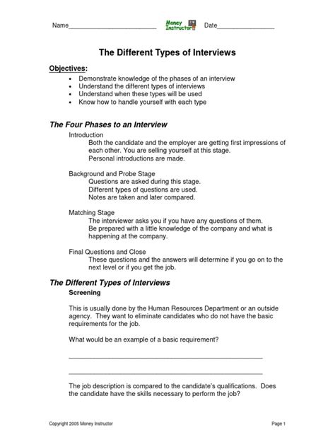 interview type pdf interview knowledge