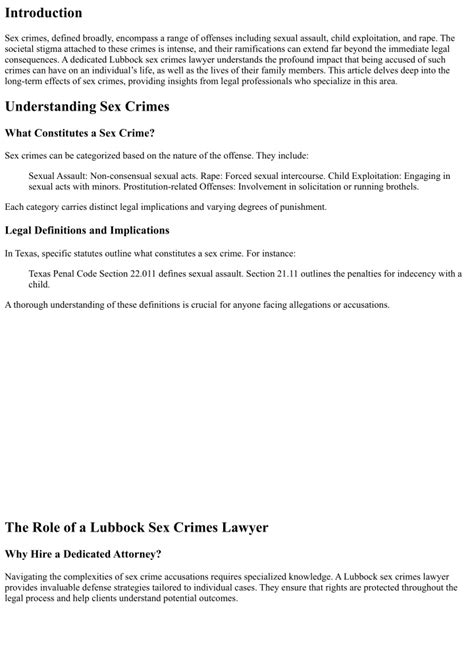 Ppt Sex Crimes And Their Long Term Effects Advice From A Dedicated