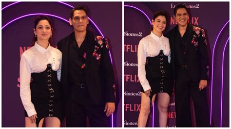 Tamannaah Bhatia Vijay Varma Cant Stop Smiling As They Pose Together