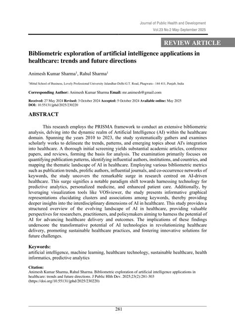 Pdf Bibliometric Exploration Of Artificial Intelligence Applications