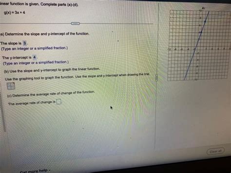 solved inear function is given complete parts a d
