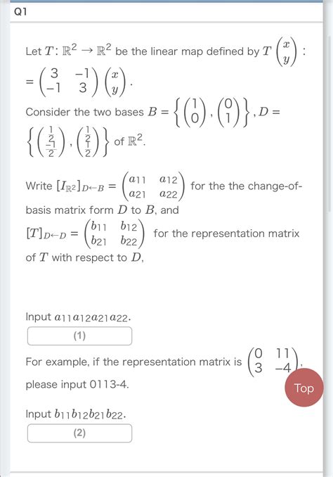 Solved Let T R R Be The Linear Map Defined By T Xy Chegg