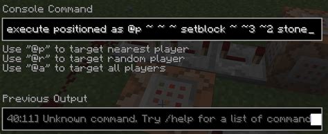 execute unknown command r minecraft