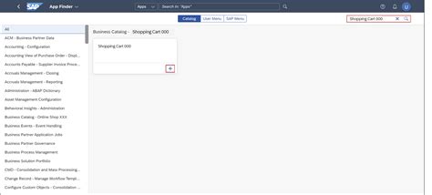 Add The Shopping Cart Fiori Application To FLP SAP Tutorials