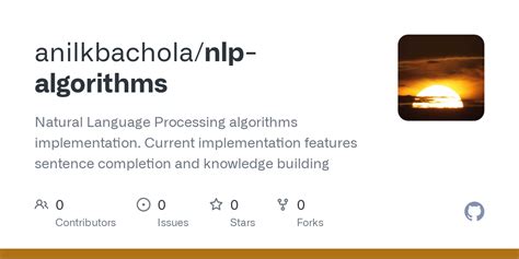 GitHub Anilkbachola Nlp Algorithms Natural Language Processing Algorithms Implementation