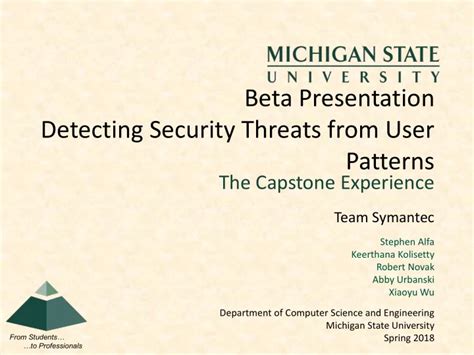 Ppt Beta Presentation Detecting Security Threats From User Patterns