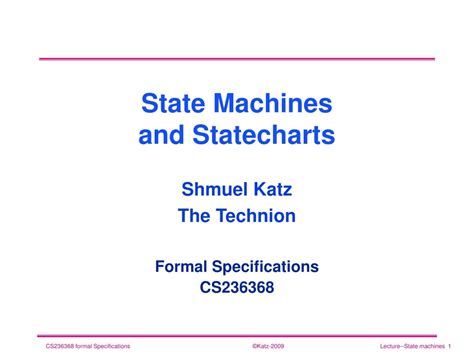 Ppt State Machines And Statecharts Powerpoint Presentation Free Download Id9182943