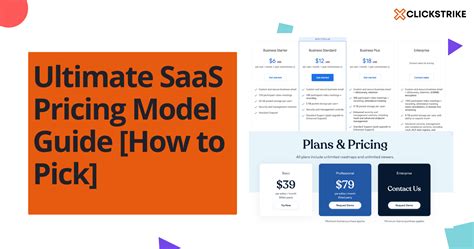 An In Depth Guide To Saas Model Pricing Strategies Clickstrike