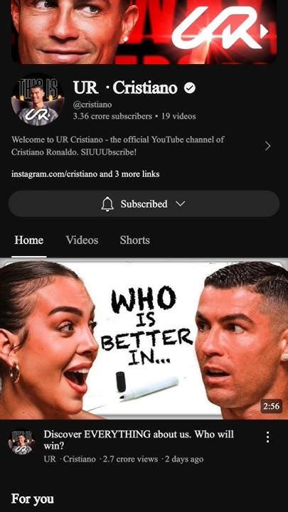 ᴄʀɪsᴛᴀɴᴏ ʀᴏɴᴀʟᴅᴏ ʏᴏᴜ ᴛᴜʙᴇ ᴄʜᴀɴɴᴇʟ ɪs ʙᴀᴄᴋ 😈😈 Youtube