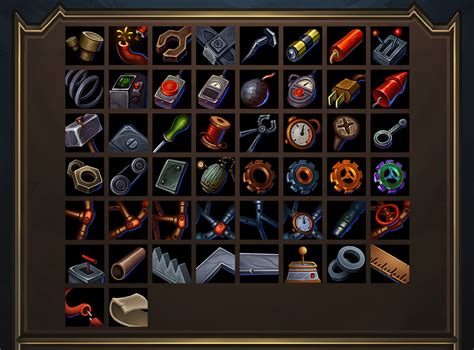 Artstation Engineering Craft Icons Game Assets