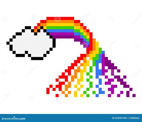 Pixel Art Rainbow Vector Set 61785947