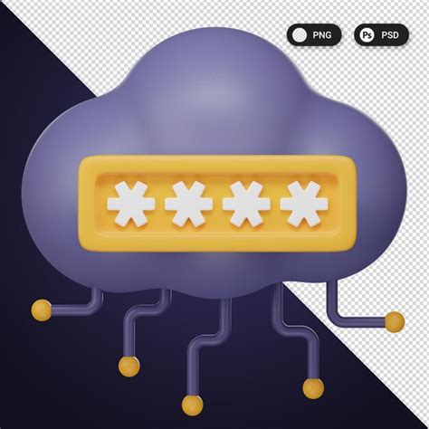Premium Psd Cloud Password Cyber Security Icons Set Ux Ui Web Design