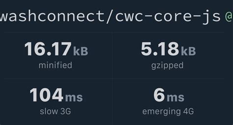 carwashconnect cwc core js bundlephobia