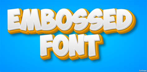 Embossed Font Text Effect And Logo Design Font