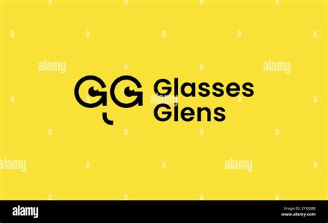 Logo Letter G G In Eye Glasses Frame Optic Store And Shop Linear Line