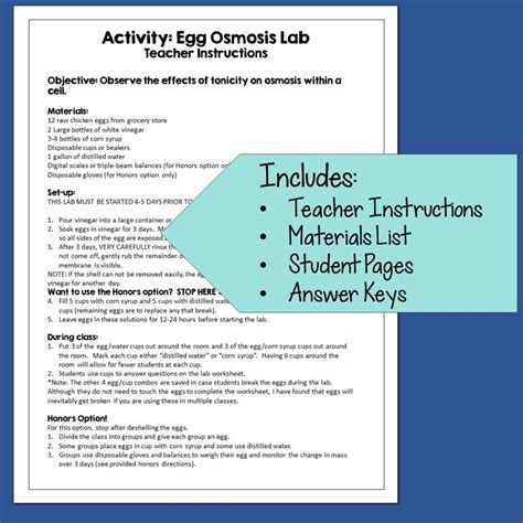 Osmosis Egg Lab Experiment Suburban Science