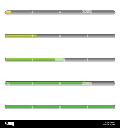 progress bar level indicator user interface element stock vector image