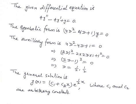 [solved] Find A General Solution To The Differential Equation Given Course Hero