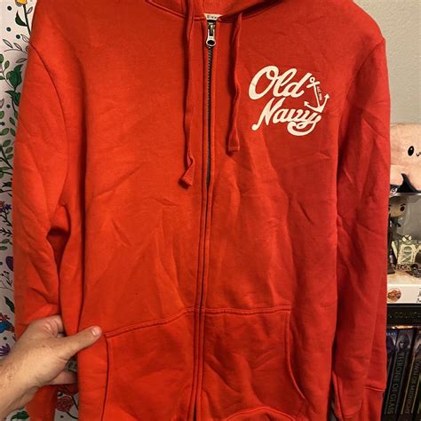 Red Old Navy Zip Up Hoodie Jacket Size 2xl Depop