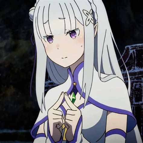 Emilia Icons Kawaii Re Zero Re Zero Anime Estético Personagens De Anime