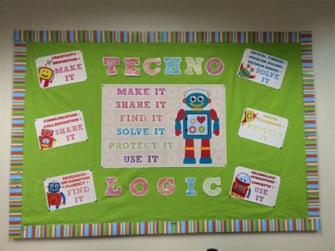 Techno Logic Computer Lab Bulletin Board With Iste Standards