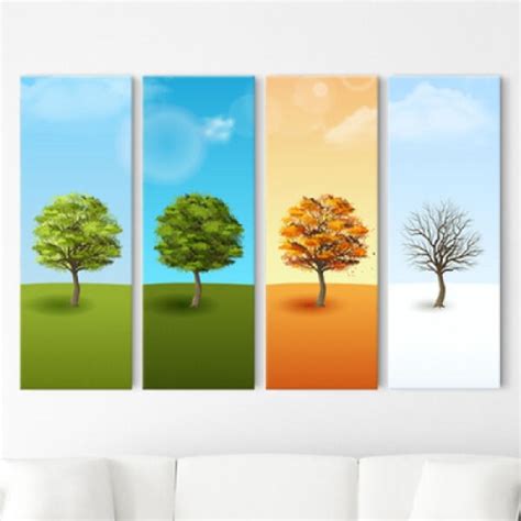 꾸밈 Cw999 사계절나무 대형 인테리어 액자세트 에누리 가격비교