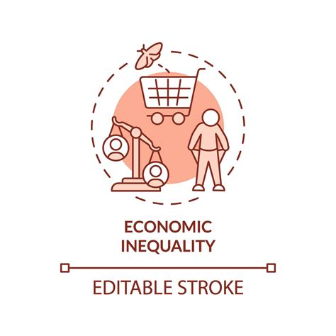 economic inequality red concept icon basic need income disparity
