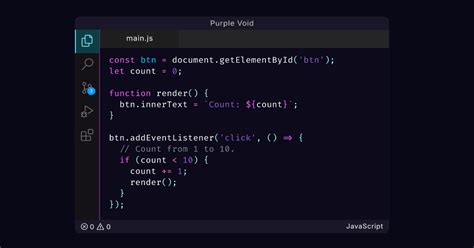 Purple Void By Erykolliver Vs Code Themes