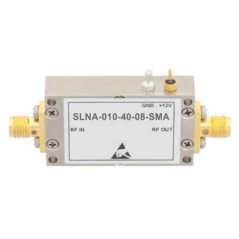 40 db gain 0 8 db nf low noise high gain amplifier operating from 10
