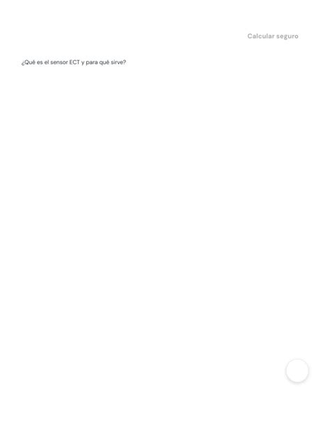 ¿qué Es El Sensor Ect Y Para Qué Sirve Blogs Mapfre Pdf Termostato Ingeniería