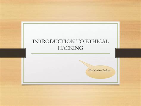 Introduction To Ethical Hacking Ppt Computing Technology And Computing
