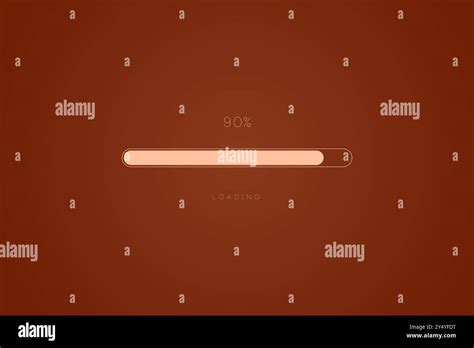 Color Trend Brown In Progress Loading Bar Percent A Loading Bar Concept Design Vector