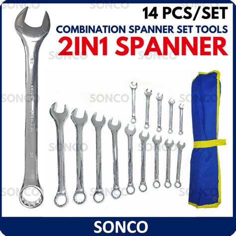 8mm 32mm Sumo Japan Combination Spanner Set 14pcs Common Ring Wrench Spanner Set Spanar Lazada
