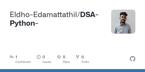 GitHub Eldho Edamattathil DSA Python