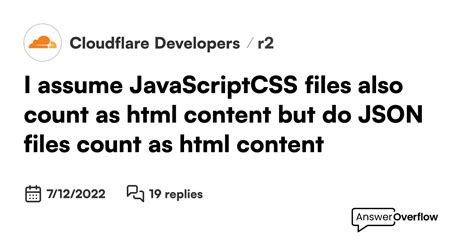 I Assume Javascriptcss Files Also Count As Html Content But Do Json Files Count As Html