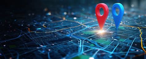 The Vibrant Map With Colorful Location Markers Highlighting Navigational Pointsai Generated