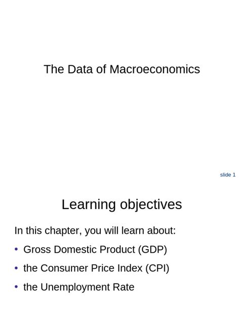 Chap2 The Data Of Macroeconomics Pdf