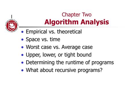 Ppt Chapter Two Algorithm Analysis Powerpoint Presentation Free