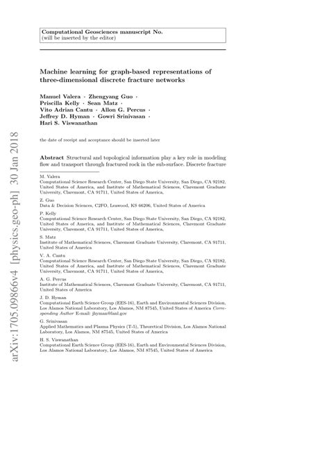 Pdf Machine Learning For Graph Based Representations Of Three