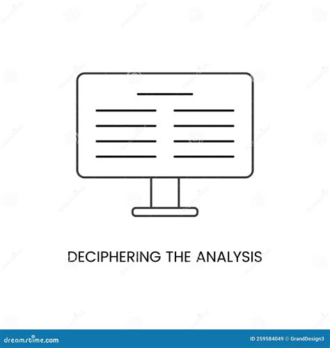 Decoding The Laboratory Analysis Of The Line Icon In The Vector Illustration Of The Monitor