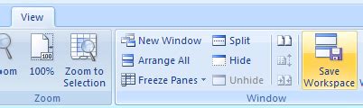 Save A Workspace Layout Of Windows Excel Window View Introduction Microsoft Office Excel