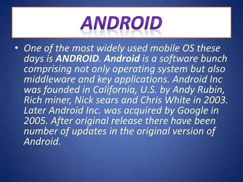 Comparison Between Android And Windows Operating System PPT